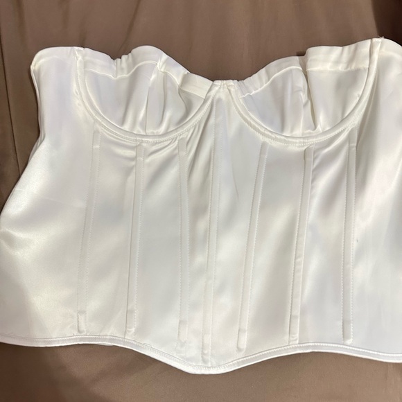 Finesse | Tops | Finesse White Corset Top | Poshmark